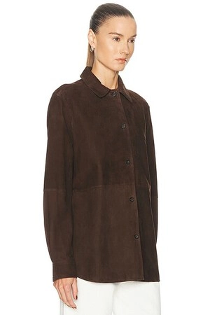 TOTEME Soft Suede Shirt Jacket