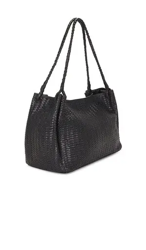 BEMBIEN Woven Leather Tote Bag With Magnetic Closure