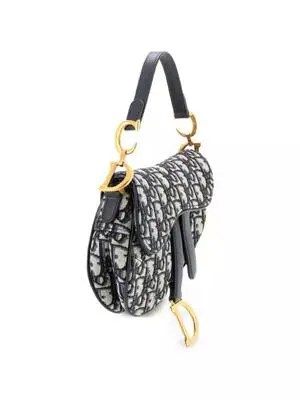 Dior Saddle Oblique Canvas Mini Shoulder Bag - Blue