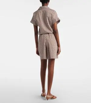 Max Mara Omelia Printed Cotton Bermuda Shorts