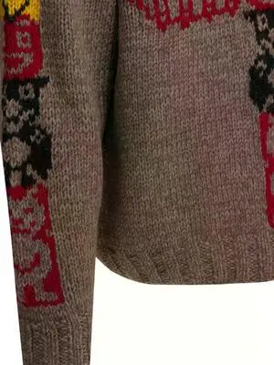 Kapital Intarsia Totem Pullover - Brown