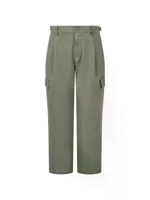 STUDIO TOMBOY Pintuck Detail Cargo Trousers - Green