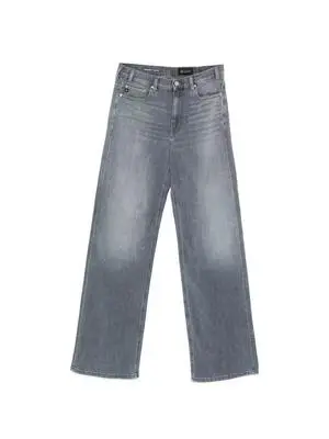 Ag AG Jeans Baggy Wide Leg Jeans In Ash Grey Grey