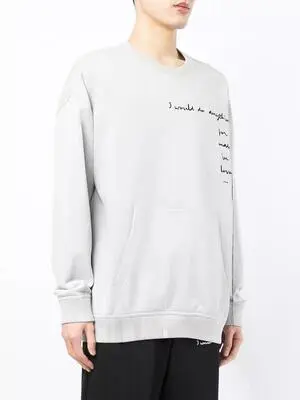 PORTS V Slogan Print Crew Neck Sweatshirt