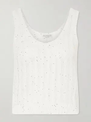 Brunello Cucinelli Embellished Camis Tanks For Women