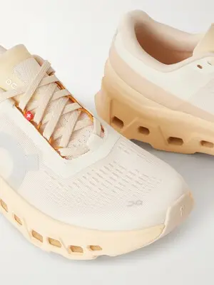 On Cloudmonster 1 Rubber-trimmed Mesh Sneakers - Neutrals
