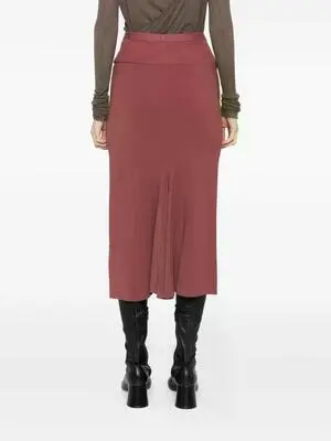 Rick Owens Bias Skirt With Frayed Hem
