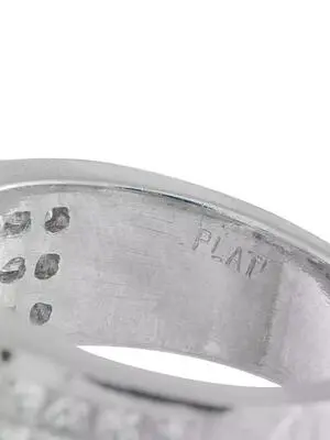 LB EXCLUSIVE Platinum Band With Baguette And Round Cut Diamonds