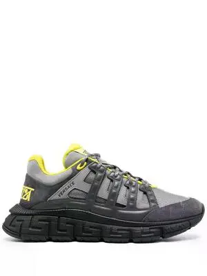 Versace Greca Panelled Sneakers - Grey