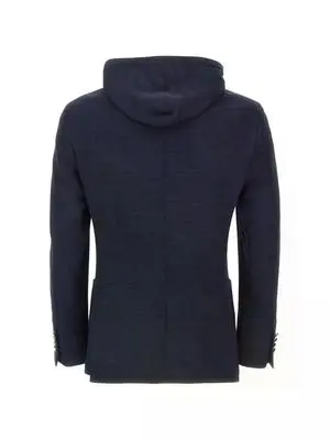 Eleventy Hooded Blazer - Blue