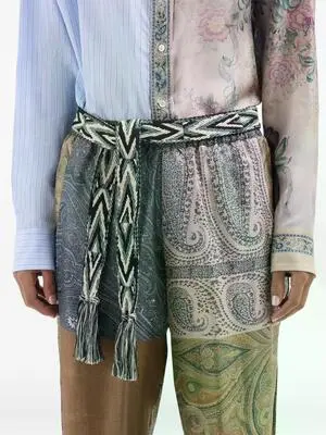 PIERRE-LOUIS MASCIA Geometric Tassel Cotton Belt
