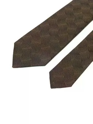 Emporio Armani Patterned Neck Tie - Brown