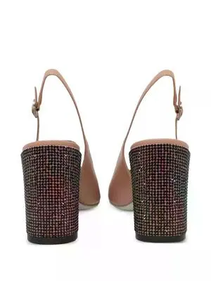 Rene Caovilla Rhinestone-embellished Slingback Pumps