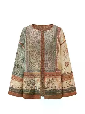 INTO THE EAST Reversible Floral Jacket - Neutrals