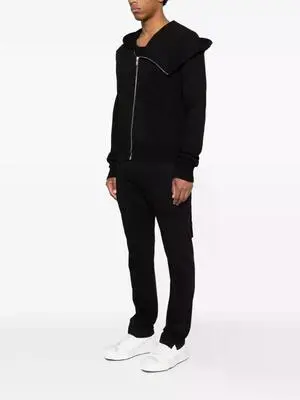 Rick Owens Hooded Long-sleeve Zip Up Hoodie - Black