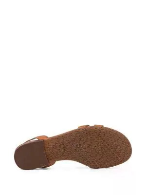 Ralph Lauren Strappy Flat Sandals With Ankle Tie