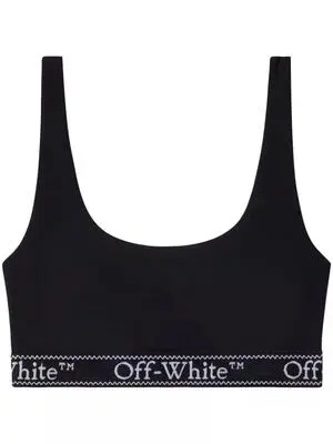 Off-White Logo Underband Crop Top - Black