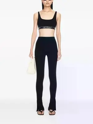 Off-White Logo Underband Crop Top - Black