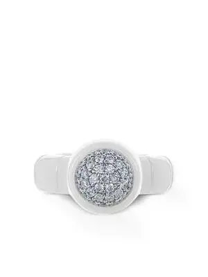 Roberto Demeglio 18k White Gold Dama Diamond Ring - Silver