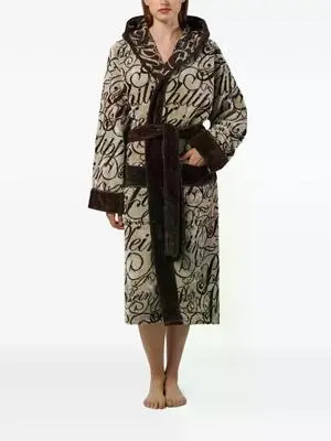 Philipp Plein Hooded Signature Bath Robe