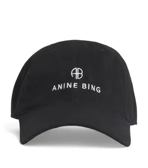 ANINE BING Cotton Jeremy Baseball Cap - Black