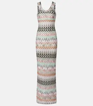 Missoni Sequined Knitted Lame Gown - Multicoloured