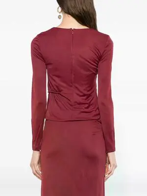 Farm Rio Embellished Long-sleeve Blouse - Red