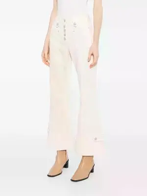 Farm Rio Cotton Bootcut Jeans With Button Fly