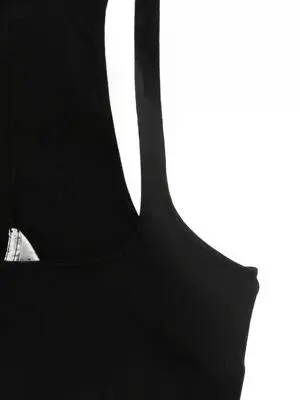 Rick Owens Racer-back Cropped Tank Top - Black