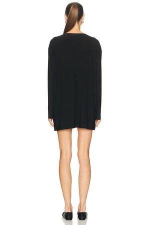 Norma Kamali Lifestyle Oversized Long Sleeve Mini Dress