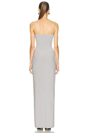Norma Kamali Lifestyle Strapless Long Dress - Grey
