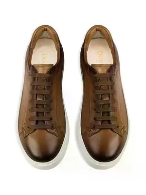 DOUCAL'S Leather Lace-up Sneakers - Brown