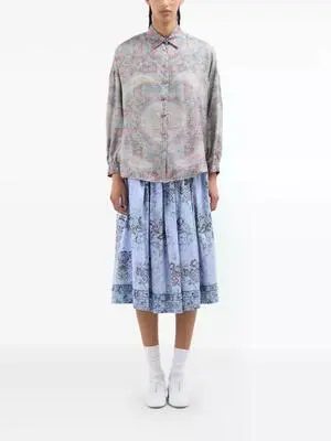 PIERRE-LOUIS MASCIA Aloe Mosaic Silk Shirt