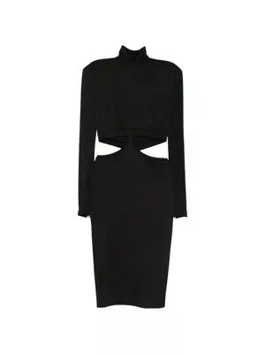 MITILIANE COUTURE Cut-out Zip-fastening Midi Dress - Black
