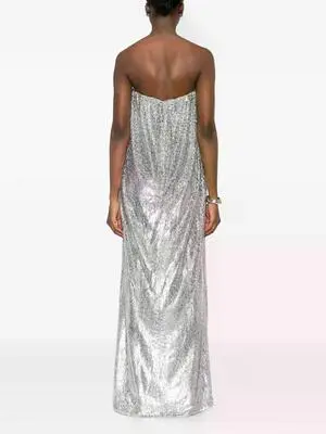 Stella McCartney Strapless Metallic Maxi Dress