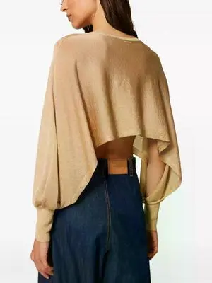 TWINSET Lurex Blend Cropped Knit Top