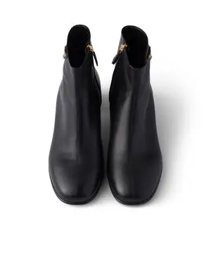 Prada Nappa Leather Zip-up Ankle Boots