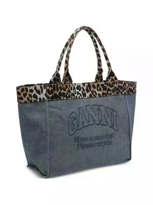 GANNI Logo Tote Bag