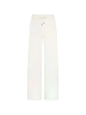 JUVIA Fleece Pleated Wide-leg Trousers - Neutrals