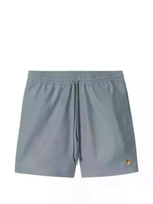 Carhartt Work In Progress Embroidered Logo Swim Shorts - Grey