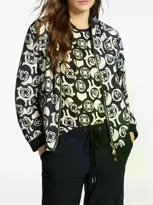 ELENA MIRÒ Monogram Pattern Reversible Bomber Jacket
