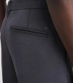 Emporio Armani Technical Stripe Tailored Trousers