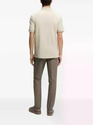 BOSS Logo-patch Polo Shirt - Neutrals