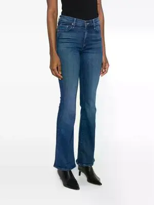 MOTHER Flared Jeans With Tonal Stitching - Blue