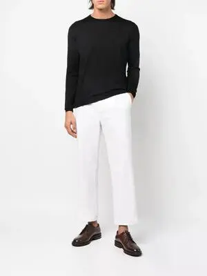 Giorgio Armani Crew Neck Long Sleeve Sweatshirt - Black
