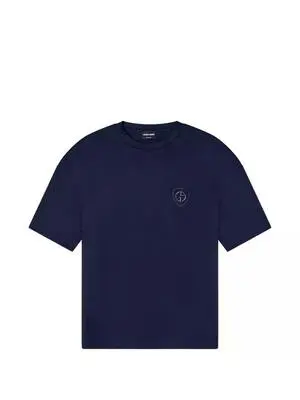 Giorgio Armani Round-neck Short-sleeve T-shirt - Blue