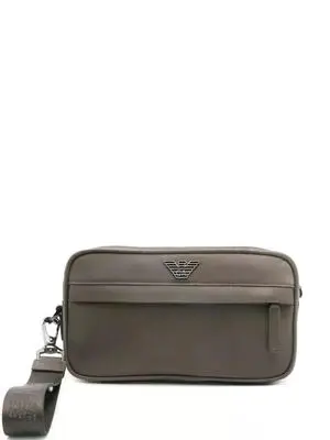 Emporio Armani Logo Strap Wash Bag - Grey