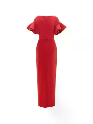 RAMI AL ALI Overlap Ruffled Maxi Dress