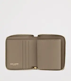 Saint Laurent Matelassé Zip-up Wallet