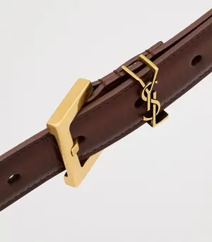 Saint Laurent Smooth Calfskin Cassandre Belt